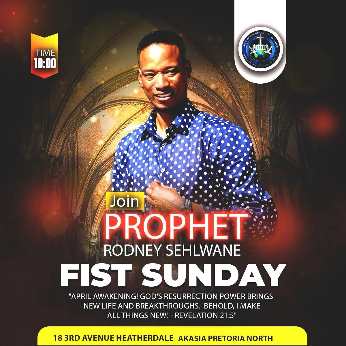 Join Fist Sunday on the 6th of April - prophetrodneyfoundation.co.za